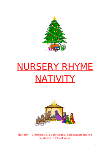 Simple EYFS Nativity - Nursery Rhyme songs | Teaching Resources