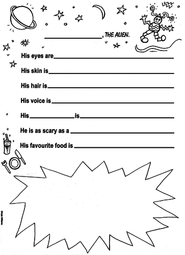 Alien Fun Sheet | Teaching Resources