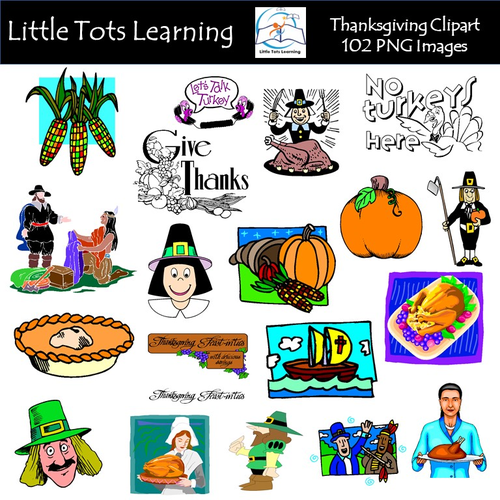Thanksgiving Clip Art BUNDLE |Turkeys | Pilgrims | Pilgrim Hats ...
