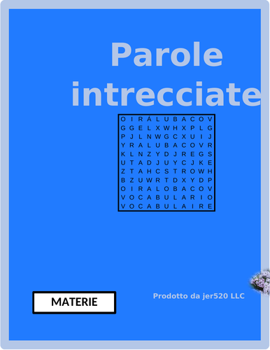 Materie (School Subjects in Italian) Wordsearch | Teaching Resources