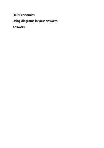 OCR Economics diagram differentiation tasks | Teaching Resources