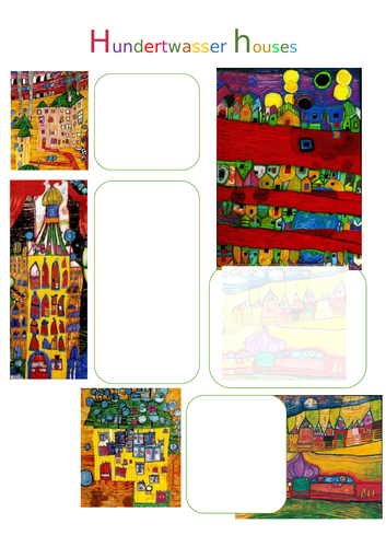 Art Worksheet Hundertwasser Ceramic pot | Teaching Resources