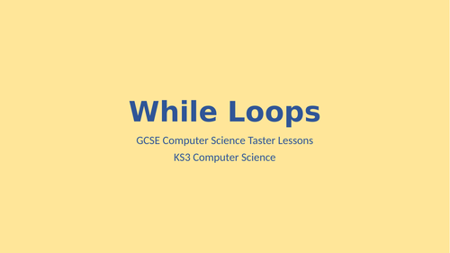 Python Programming - while loops (iteration) | Teaching Resources Python Programming - while loops (iteration) | Teaching Resources