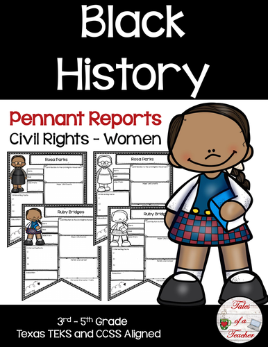 Civil Rights Women Pennant Reports ~ Black History | Teaching Resources