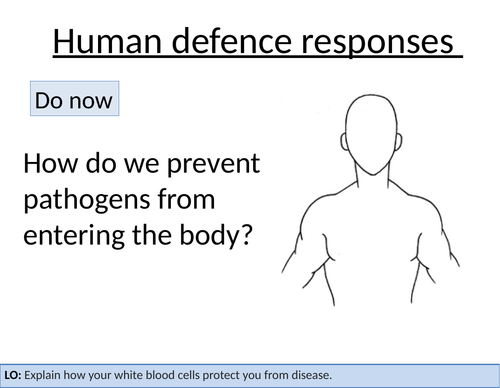 AQA GCSE Trilogy Biology lesson - Human defence responses | Teaching ...