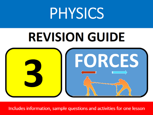 GCSE & KS3 Science Physics Revision Lesson #3: Forces Study Guide ...