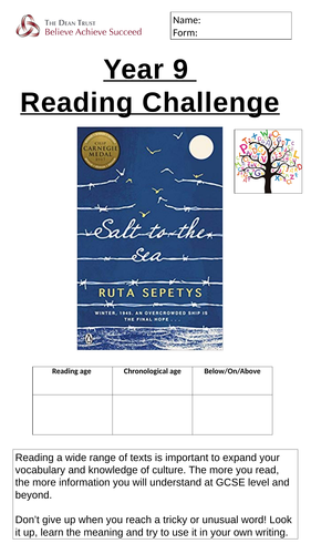 Salt to the Sea by Ruta Sepetys reading challenge support booklet ...