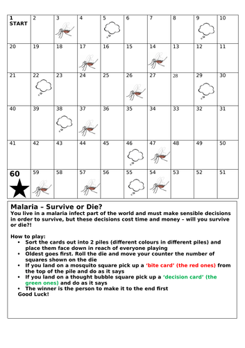 Malaria board game | Teaching Resources
