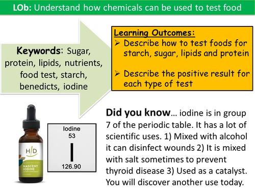 Food Tests | Teaching Resources