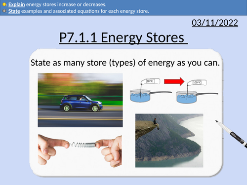 GCSE Physics: Energy Stores | Teaching Resources