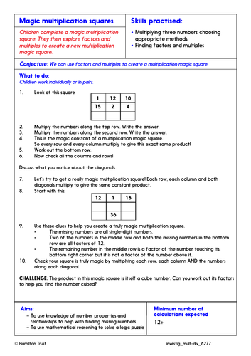 Problem-Solving Investigation: Multiples, factors & prime numbers (Year ... Problem-Solving Investigation: Multiples, factors & prime numbers (Year ...