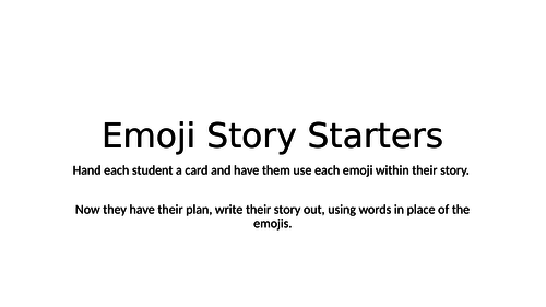 Emoji Story Starters | Teaching Resources