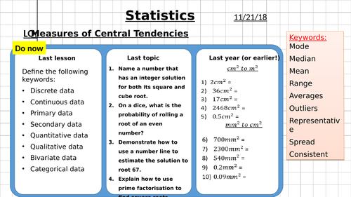 Statistics - Measures of Central Tendencies (Mode, Median, Mean and ...