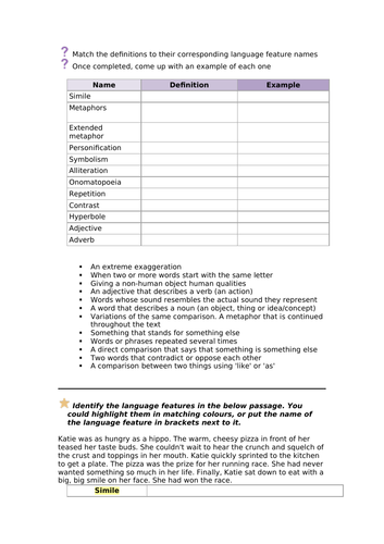 Language Features | Teaching Resources