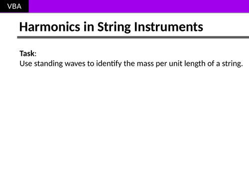 AS Physics Practical Standing Waves on a String | Teaching Resources