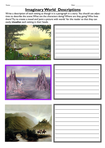 Imaginary World Descriptions - Describe the SETTINGS by ...