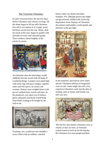 The Victorian Christmas | Teaching Resources
