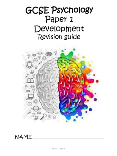 AQA GCSE [9-1] - PSYCHOLOGY PAPER 1 DEVELOPMENT REVISION GUIDE ...