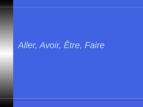 Aller Avoir Être Faire French Verbs PowerPoint | Teaching Resources