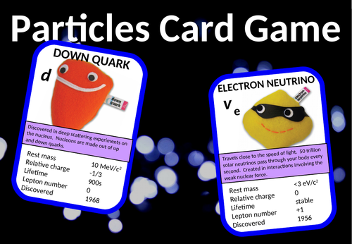 Fundamental Particles Card Game (quarks, leptons etc) | Teaching Resources