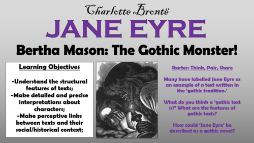 Jane Eyre - Bertha Mason: The Gothic Monster! | Teaching Resources