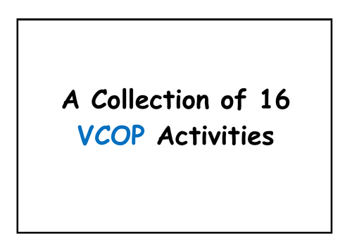 A Collection of 16 VCOP Activities! | Teaching Resources