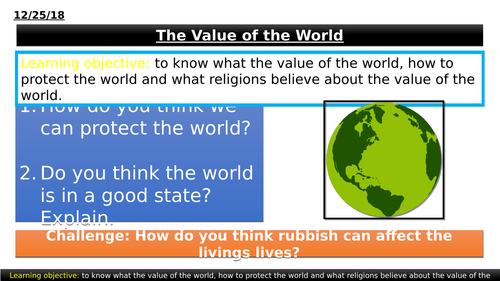 2.6.2 - The Value of the World | Teaching Resources