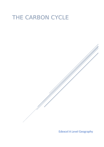 The Carbon Cycle - A Level Geography Notes | Teaching Resources