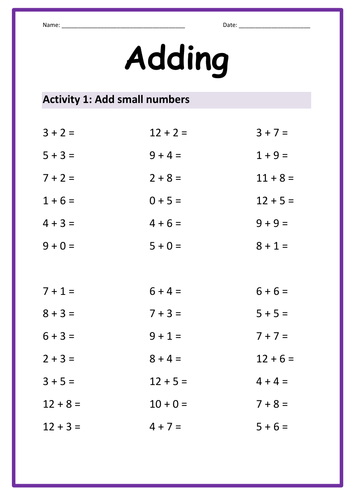 Adding 5 Worksheet Adding 5 Numbers In Columns Grade 5 Exercise 1