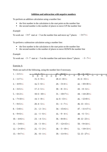Calculations with negative numbers | Teaching Resources Calculations with negative numbers | Teaching Resources