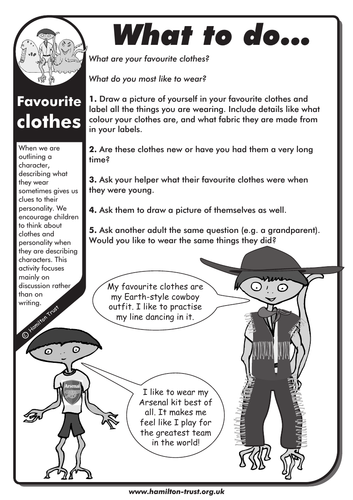 Favourite clothes - English Homework - LKS2 | Teaching Resources