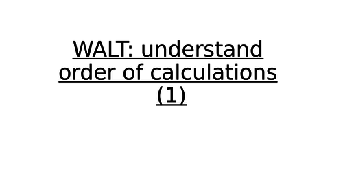 Year 6 Maths: Order of operations BODMAS/ BIDMAS | Teaching Resources