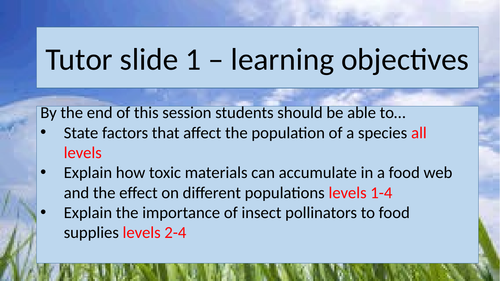 Disruption to food chains and webs Activate AQA KS3 Year 7 full lesson ...