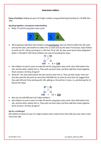 Expanded addition: 3-digit numbers - 2 - Extra Support Activity - Year ... Expanded addition: 3-digit numbers - 2 - Extra Support Activity - Year ...