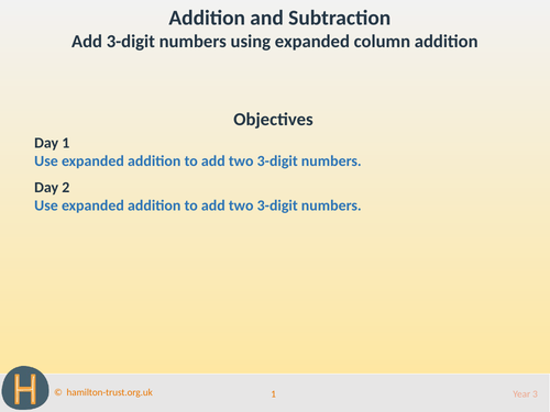 Expanded addition: 3-digit numbers - Teaching Presentation - Year 3 ... Expanded addition: 3-digit numbers - Teaching Presentation - Year 3 ...