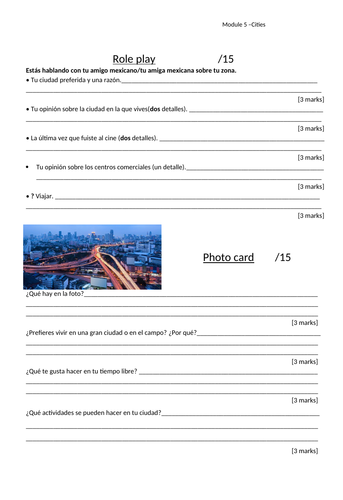 Speaking practice - Home, town, neighbourhood and region | Teaching ...