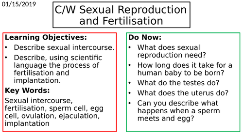 Fertilisation and Sexual Reproduction | Teaching Resources