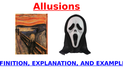 ALLUSIONS LESSON - DEFINITION, EXPLANATION, AND EXAMPLES | Teaching ...