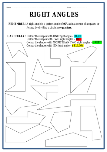 Right Angles Activity | Teaching Resources