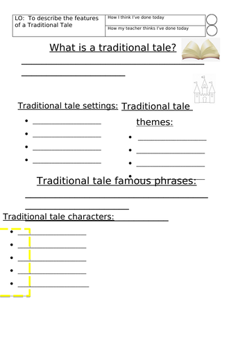 Features of a traditional tale | Teaching Resources