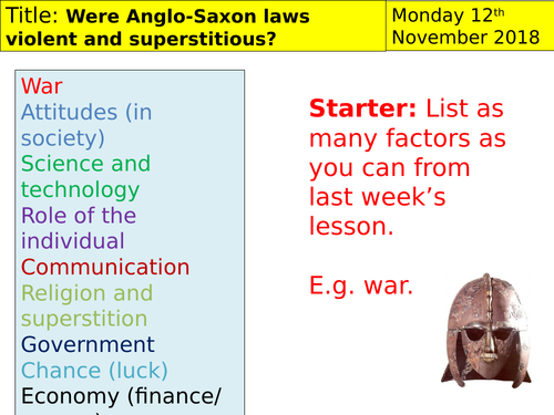 4. Were Anglo-Saxon laws violent and superstitious? | Teaching Resources