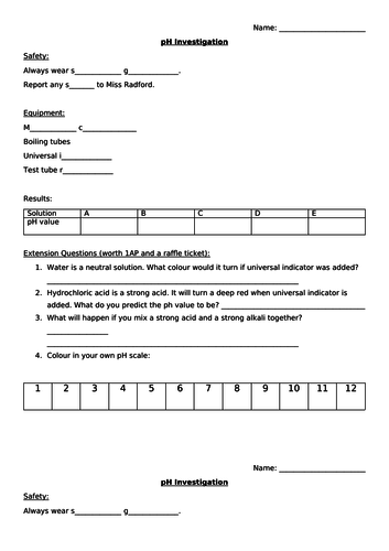 pH Scale KS3 | Teaching Resources