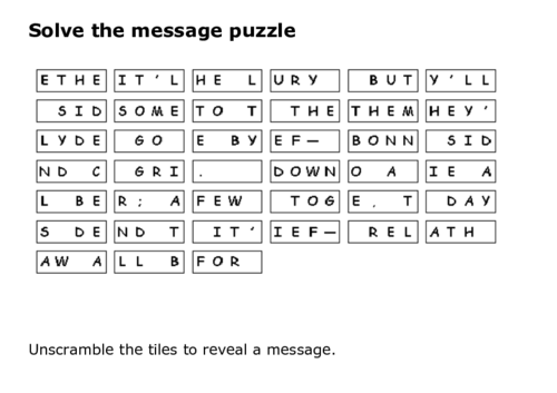 Solve the message puzzle about Bonnie and Clyde | Teaching Resources