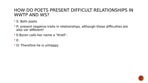 Relationships Poetry GCSE When We Two Parted Winter Swans Comparison ...