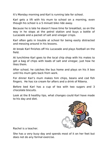 Healthy Eating Case Studies | Teaching Resources