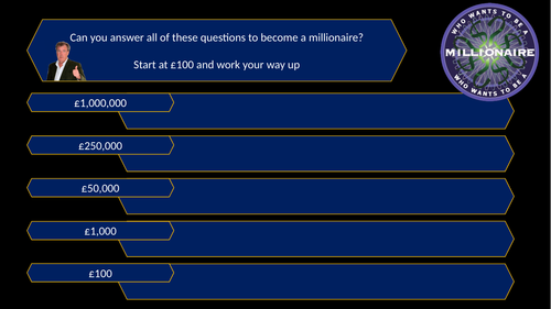 Who Wants To Be a Millionaire Starter / Plenary template | Teaching ...