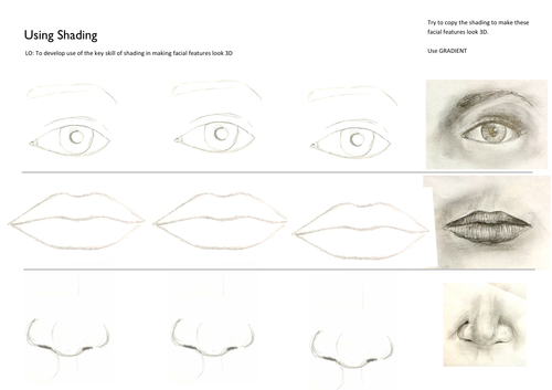 How To Draw Facial Features Worksheet