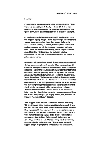 Year 4 Reading Lesson - Features of a Diary Entry | Teaching Resources