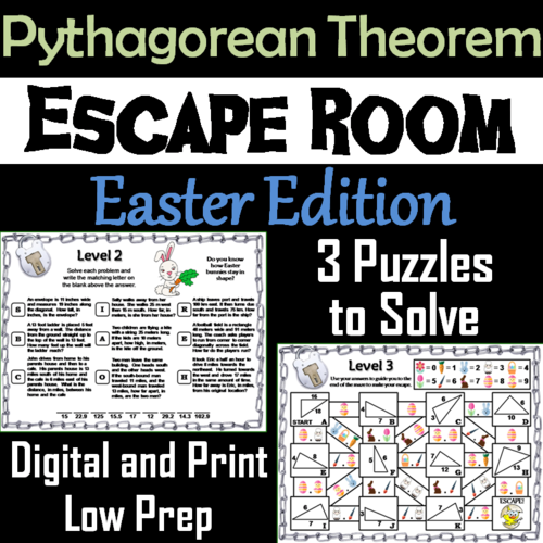 Pythagorean Theorem Game: Geometry Escape Room Easter Math Activity ... Pythagorean Theorem Game: Geometry Escape Room Easter Math Activity ...