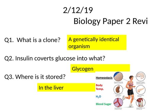 AQA Trilogy Biology Paper 2 Revision Lesson | Teaching Resources AQA Trilogy Biology Paper 2 Revision Lesson | Teaching Resources